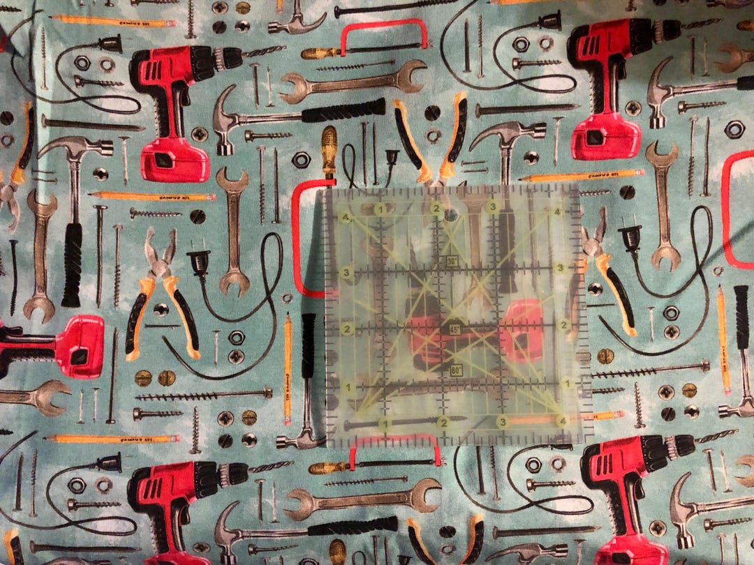 Cotton Spandex “tools” Fabric - Etsy