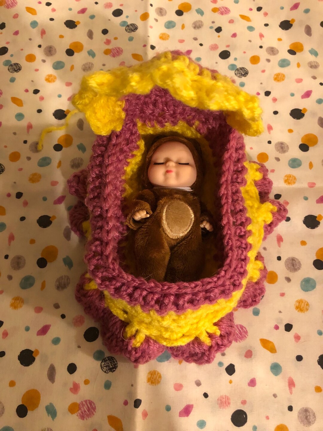 Baby Doll Travel Cradle Crocheted Purse - Etsy