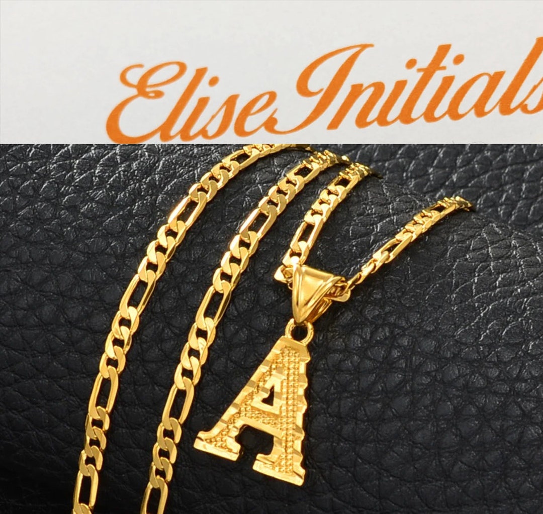18K Gold Plated A-Z Initials Necklace / A-Z Letters Necklace / A-Z ...