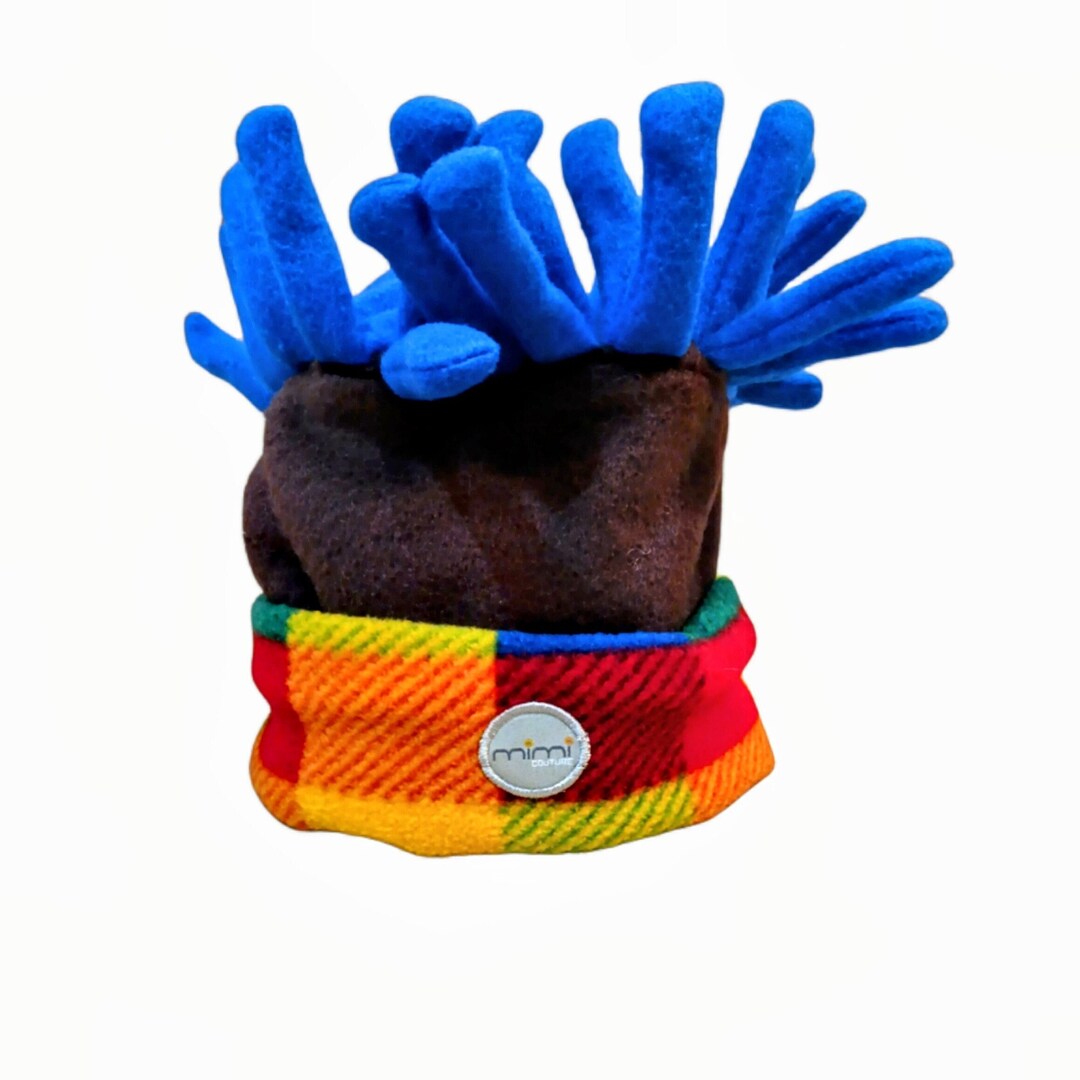 Funky Children's Stocking Hat With Fun Felt Hair Colorful - Etsy