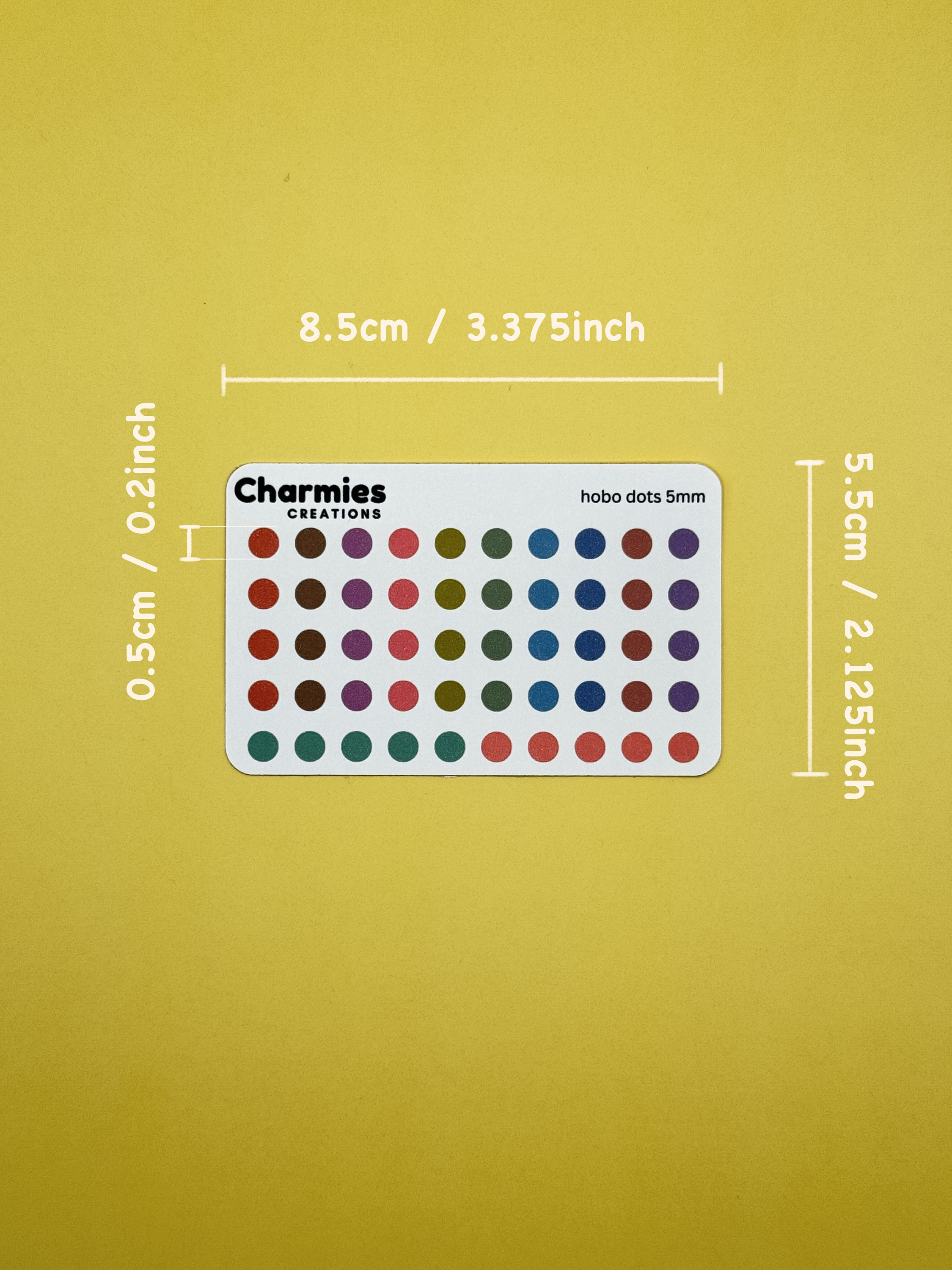 Monthly Color-themed Dot Stickers - Inspired by Hobonichi Planner ...