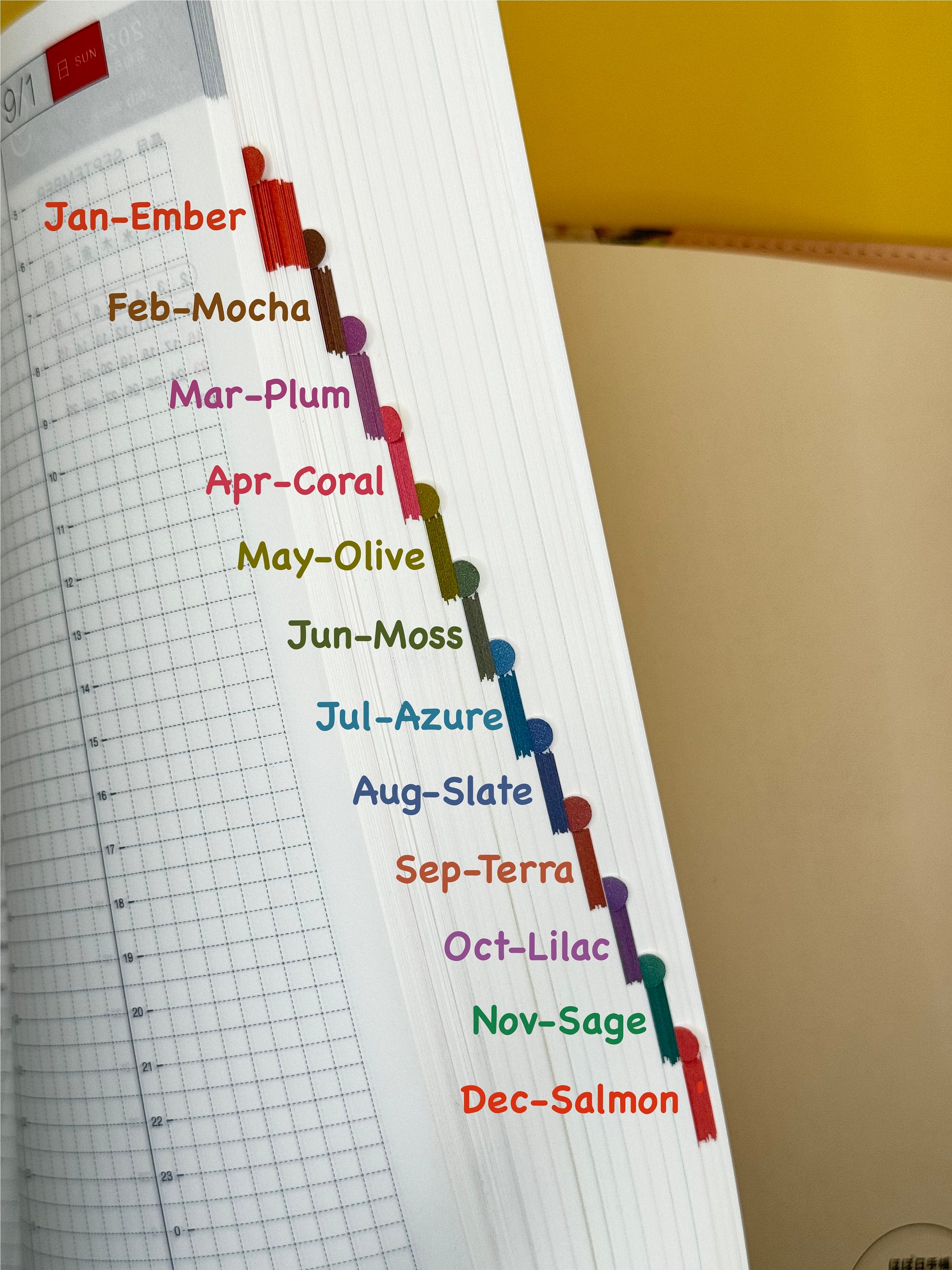 Monthly Color-themed Dot Stickers - Inspired by Hobonichi Planner ...