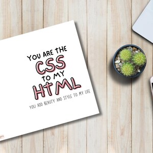 CSS to My HTML Printable Witty Tech-themed Anniversary Card for ...
