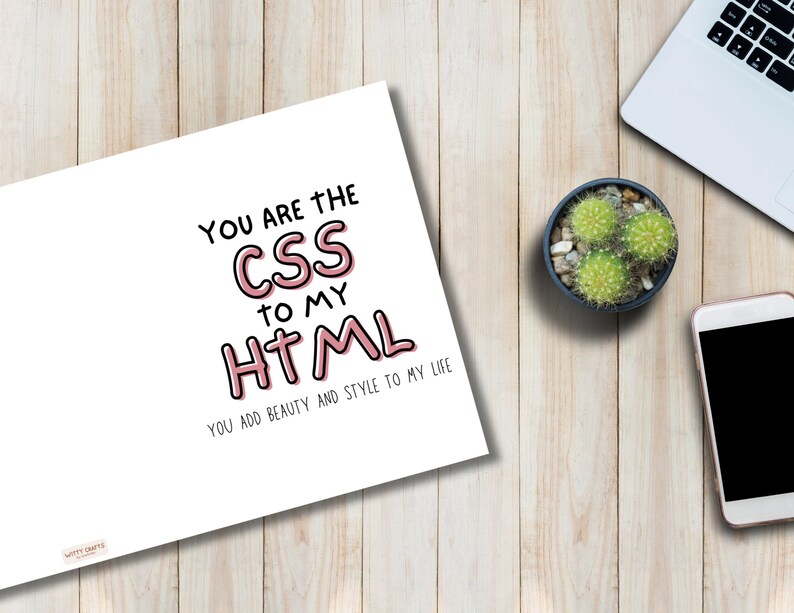 CSS to My HTML Printable Witty Tech-themed Anniversary Card for ...