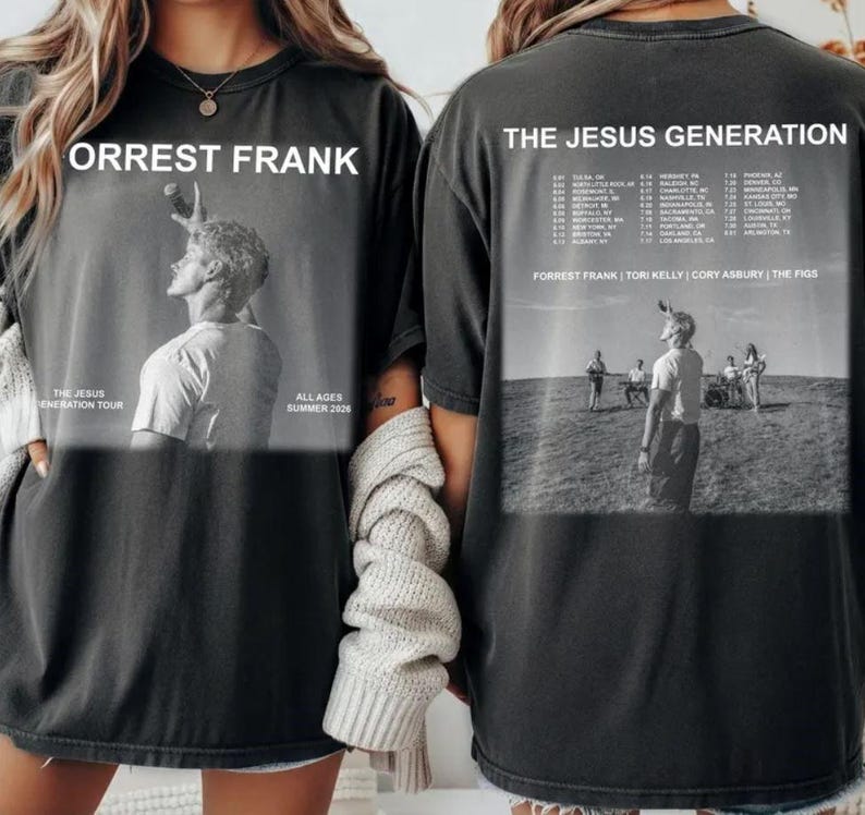 Forrest Frank Jesus Generation Tour Shirt, Christian Music Concert Tee ...