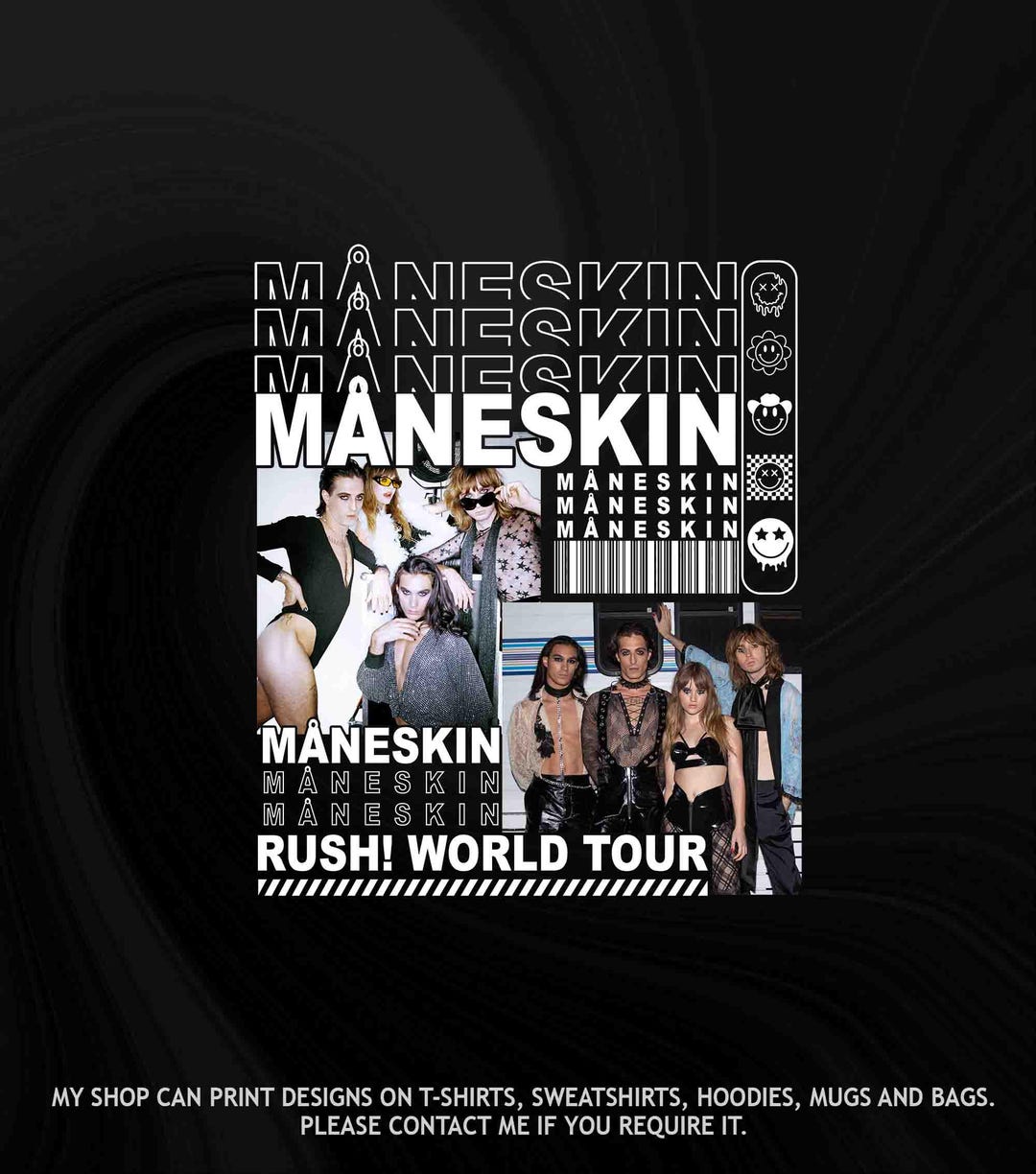Maneskin Band Design Png, Maneskin Tour SVG, Rock Band Tour Graphic ...