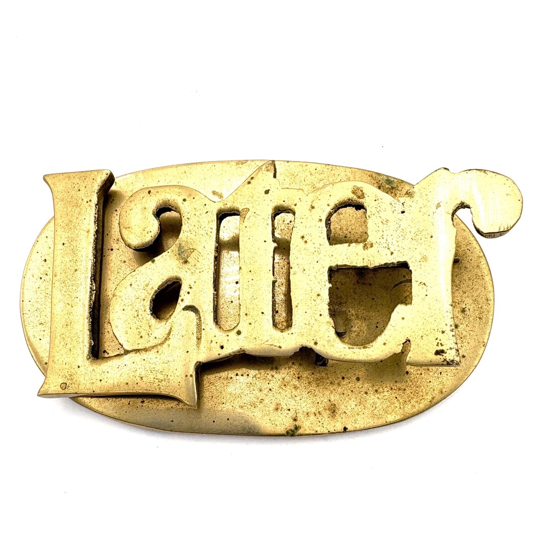 Vintage 1970s Brass Paperweight Clip “LATER” Paper Clip Mail Storage ...