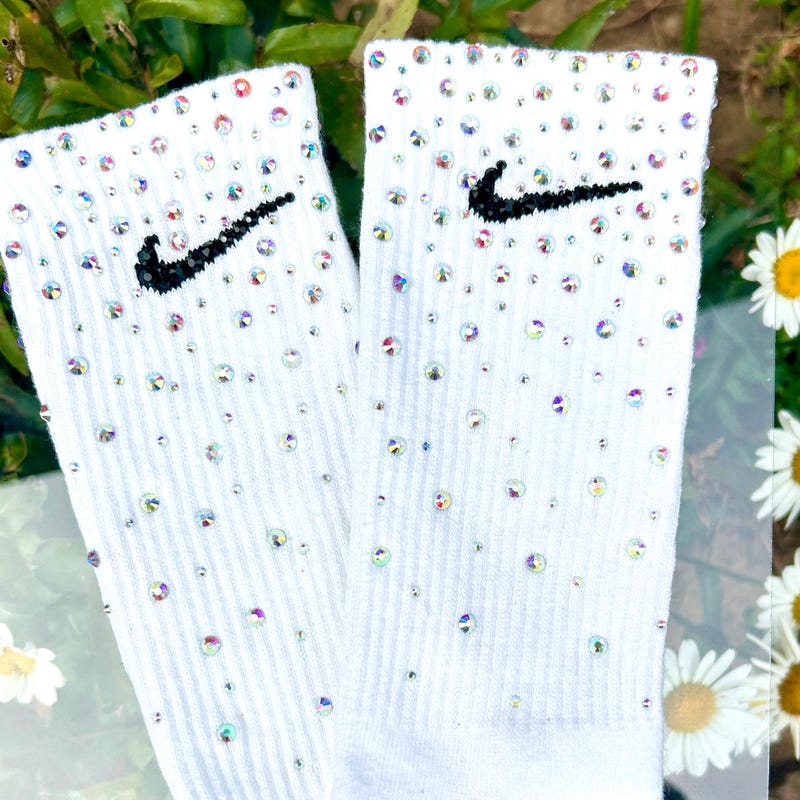 Rhinestone Socks - Etsy