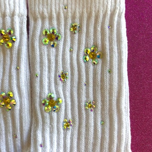 Long Crew Rhinestone Gem Socks - Etsy