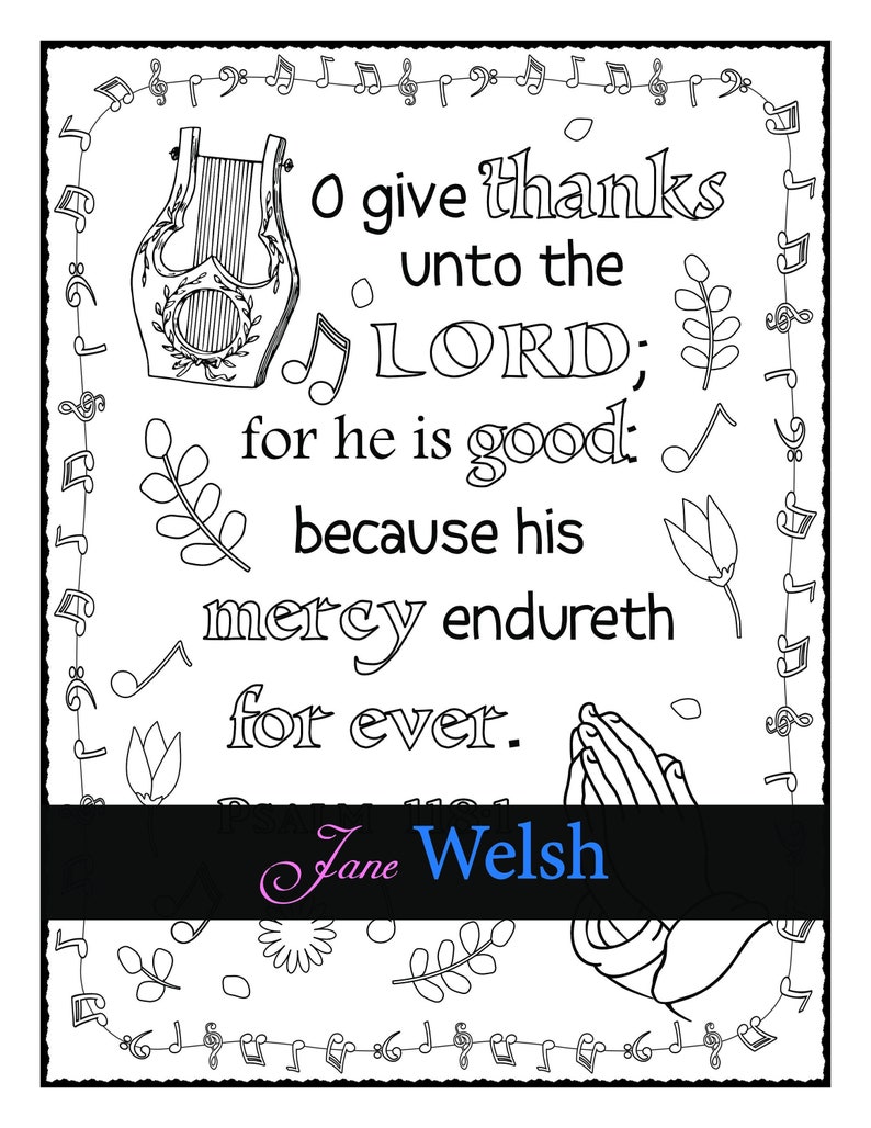 Psalm 118:1 Give Thanks Unto the Lord, KJV Bible Verse, Christian ...