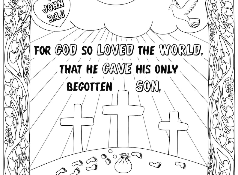 John 3:16 for God so Loved the World, KJV Bible Verse, Christian ...