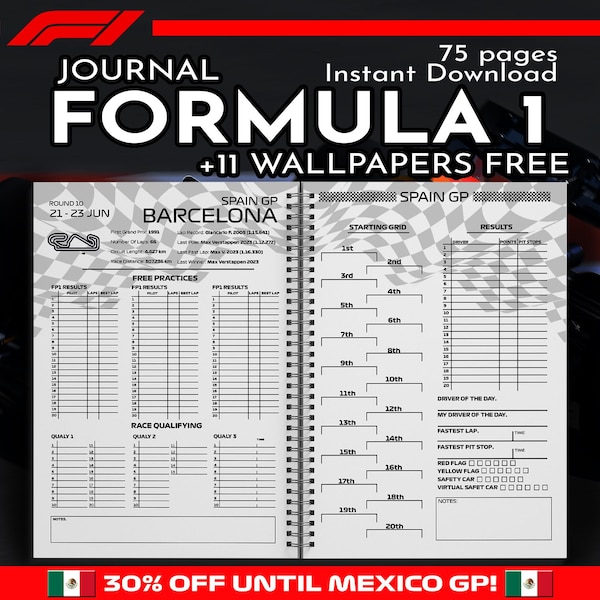 F1 Journal 2025 - Etsy