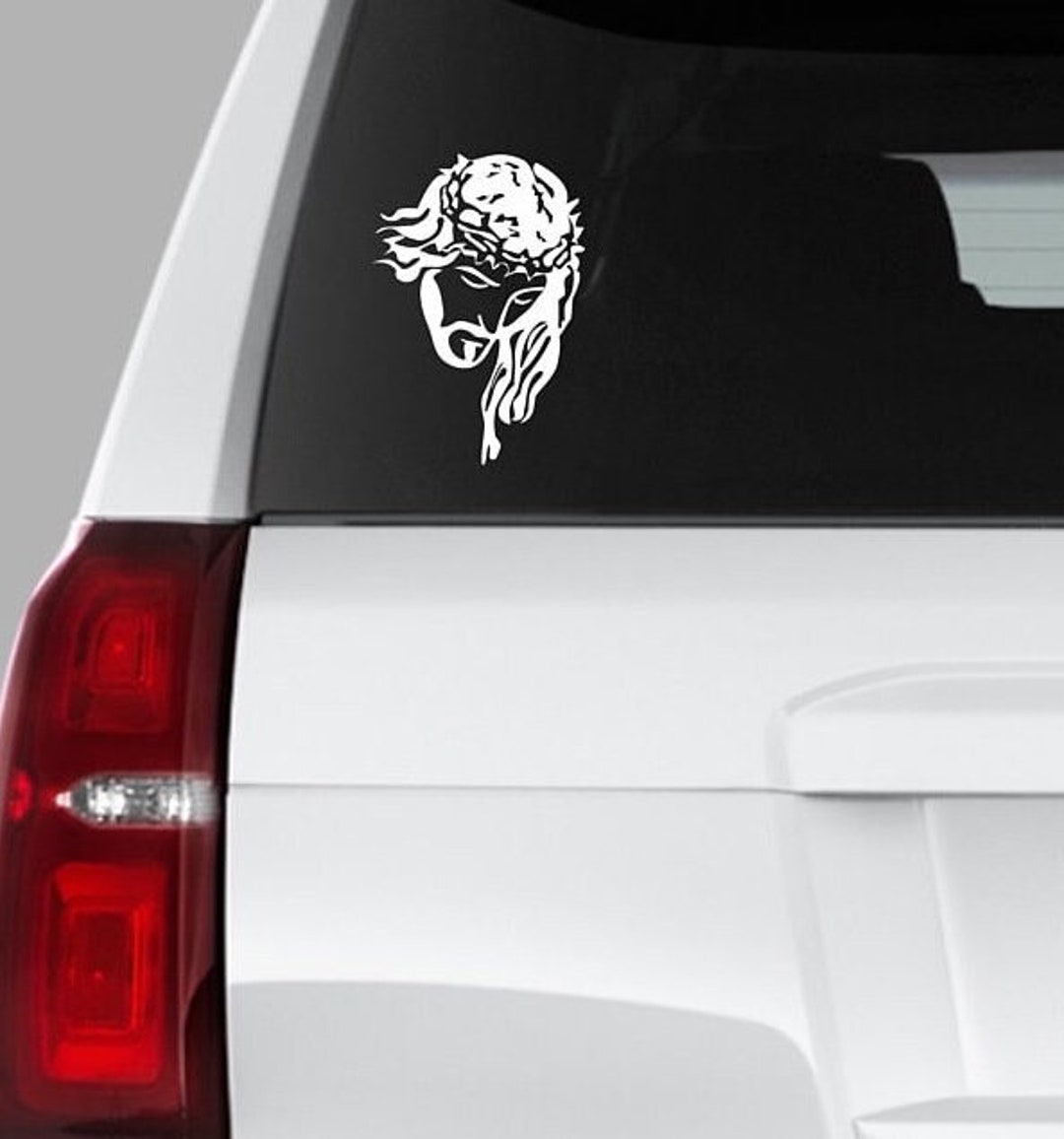 Jesus Decal Crown of Thorns Catholic Decal Car Decal Sticker FREE ...