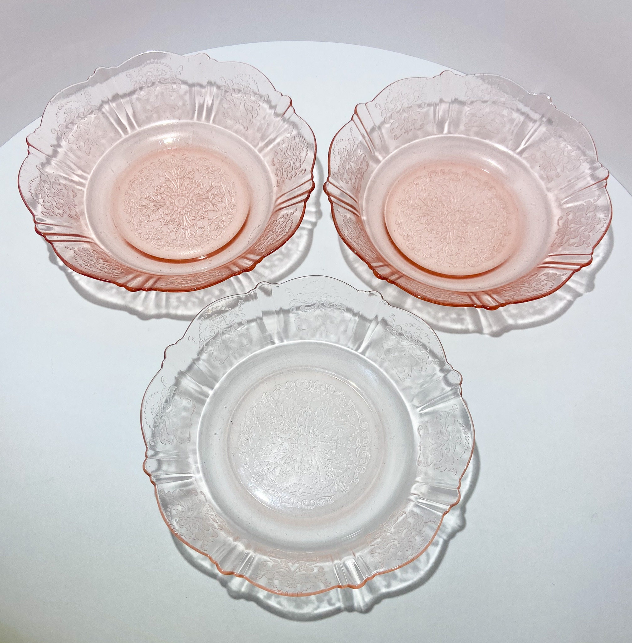 3 American Sweetheart Pink Depression Glass 6 Cereal Bowl Macbeth Evans Etsy