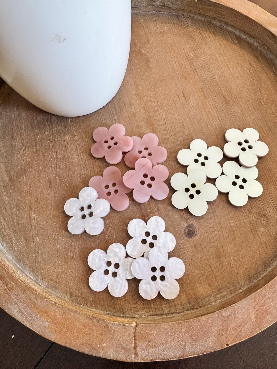 Flower Buttons, Acrylic Flower Buttons for Sweaters, Vest Buttons ...