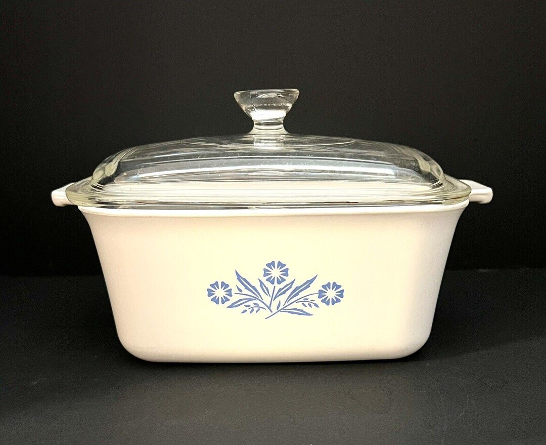 RARE VTG Corning Ware Blue Cornflower Casserole Dish 7 X 5.5 X 3, P-4-b ...