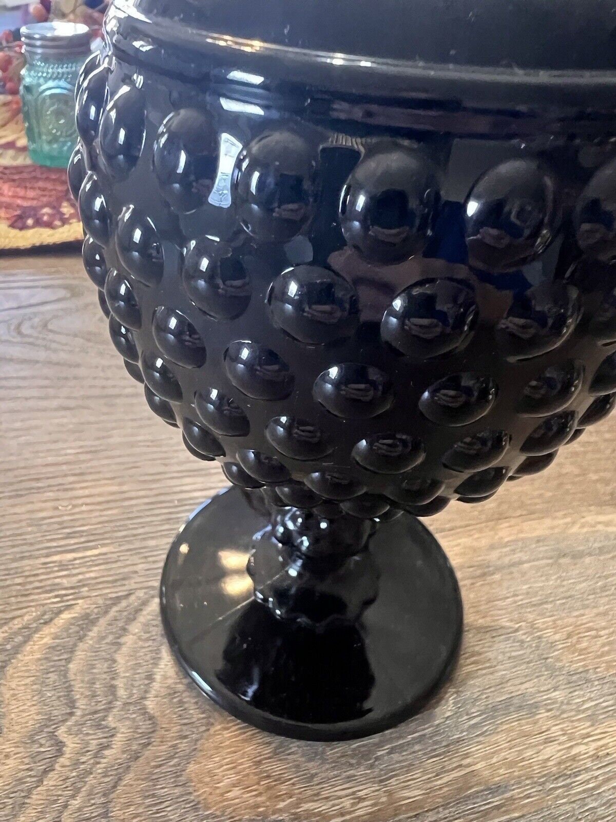 Vintage Tiara Glass Hobnail Footed Vase - Etsy