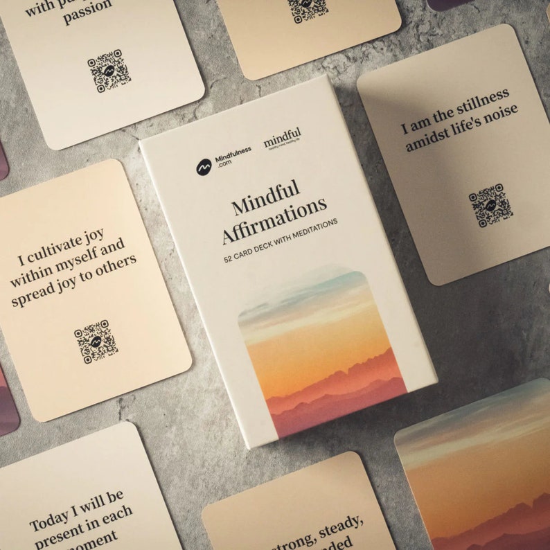 Mindful Affirmation Cards Video Lessons & Meditations - Etsy