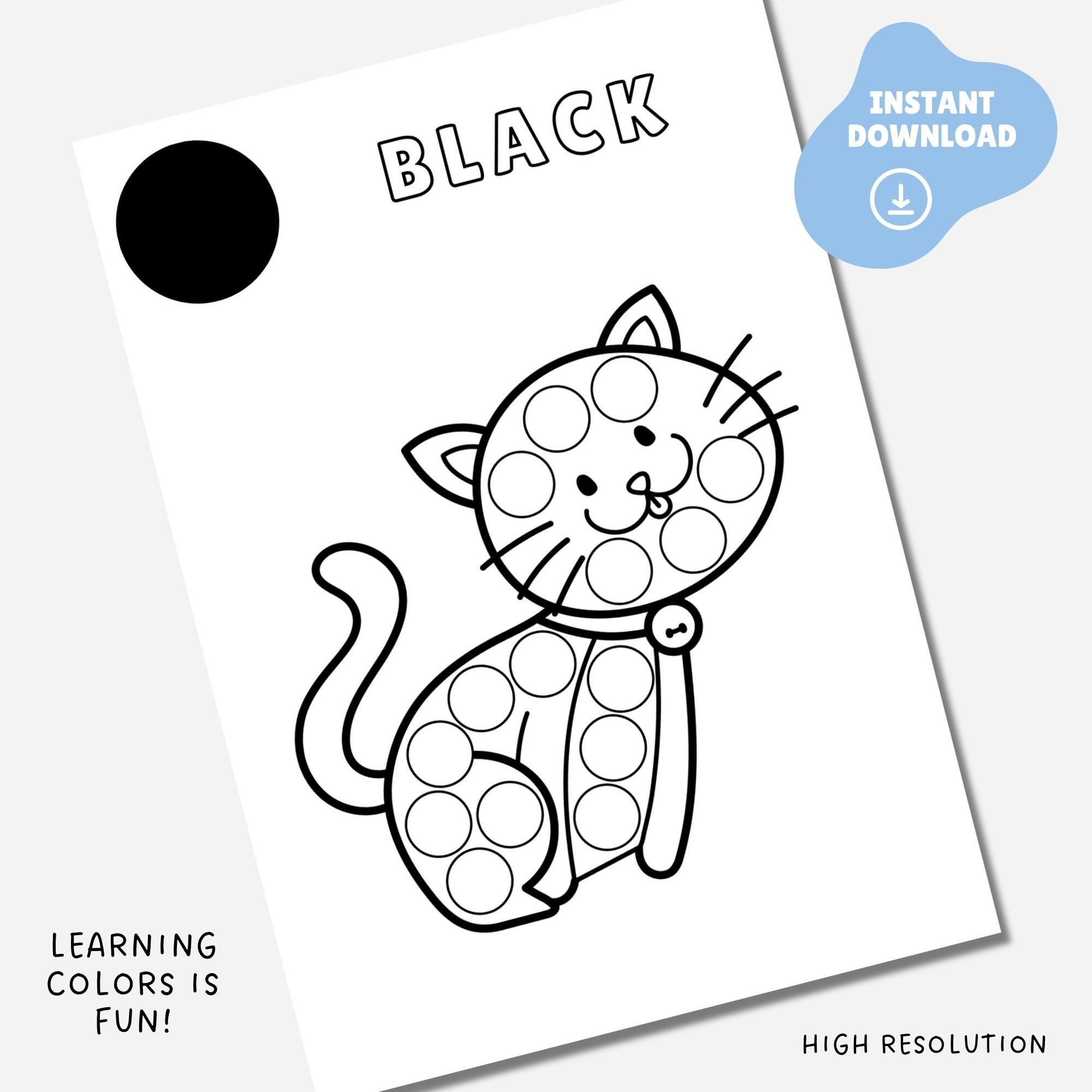 Do a Dot Printable, Animals Dot Marker Printable Pages, Easy Coloring ...