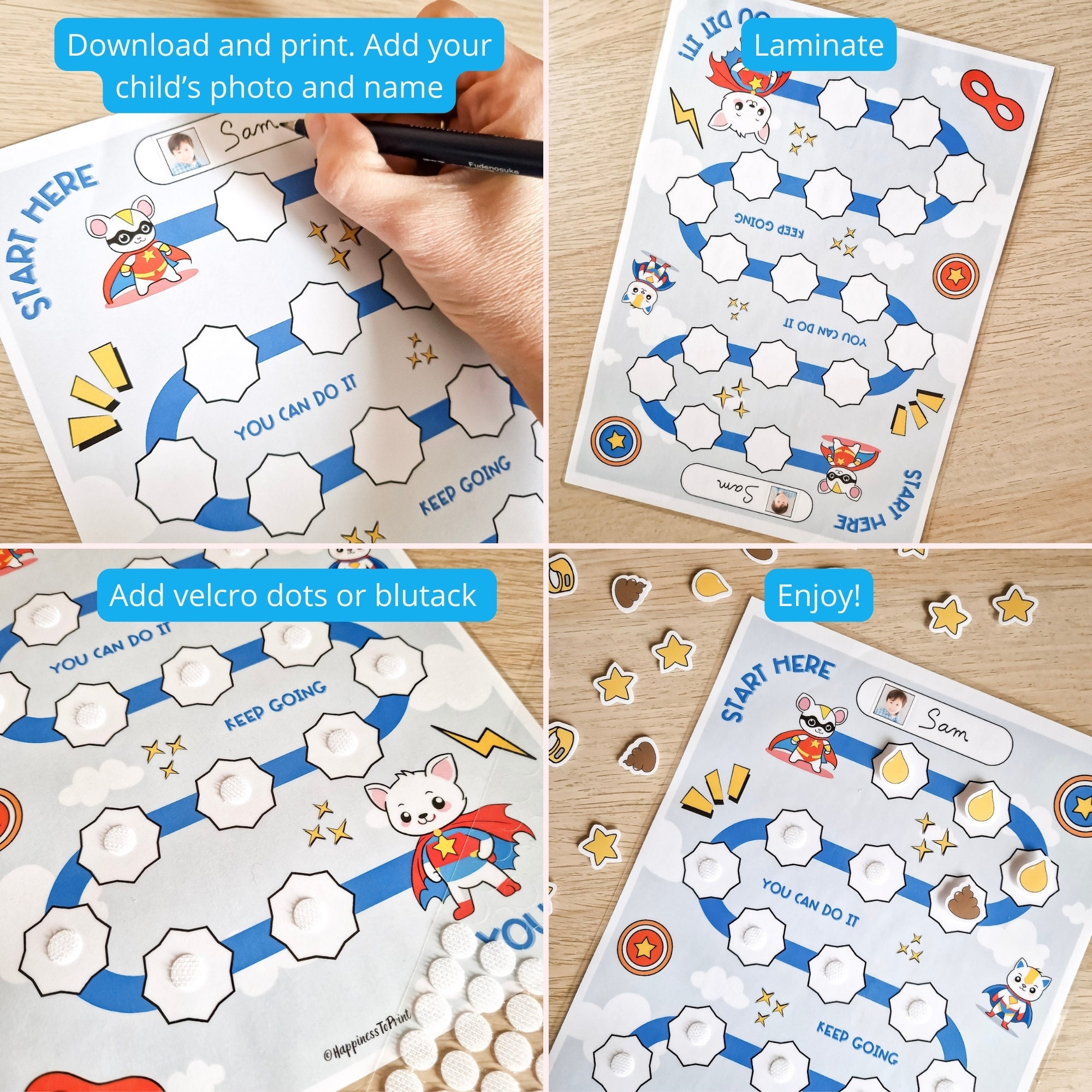 Potty Training Chart Printable, Toddler Potty Sticker Chart, Potty ...