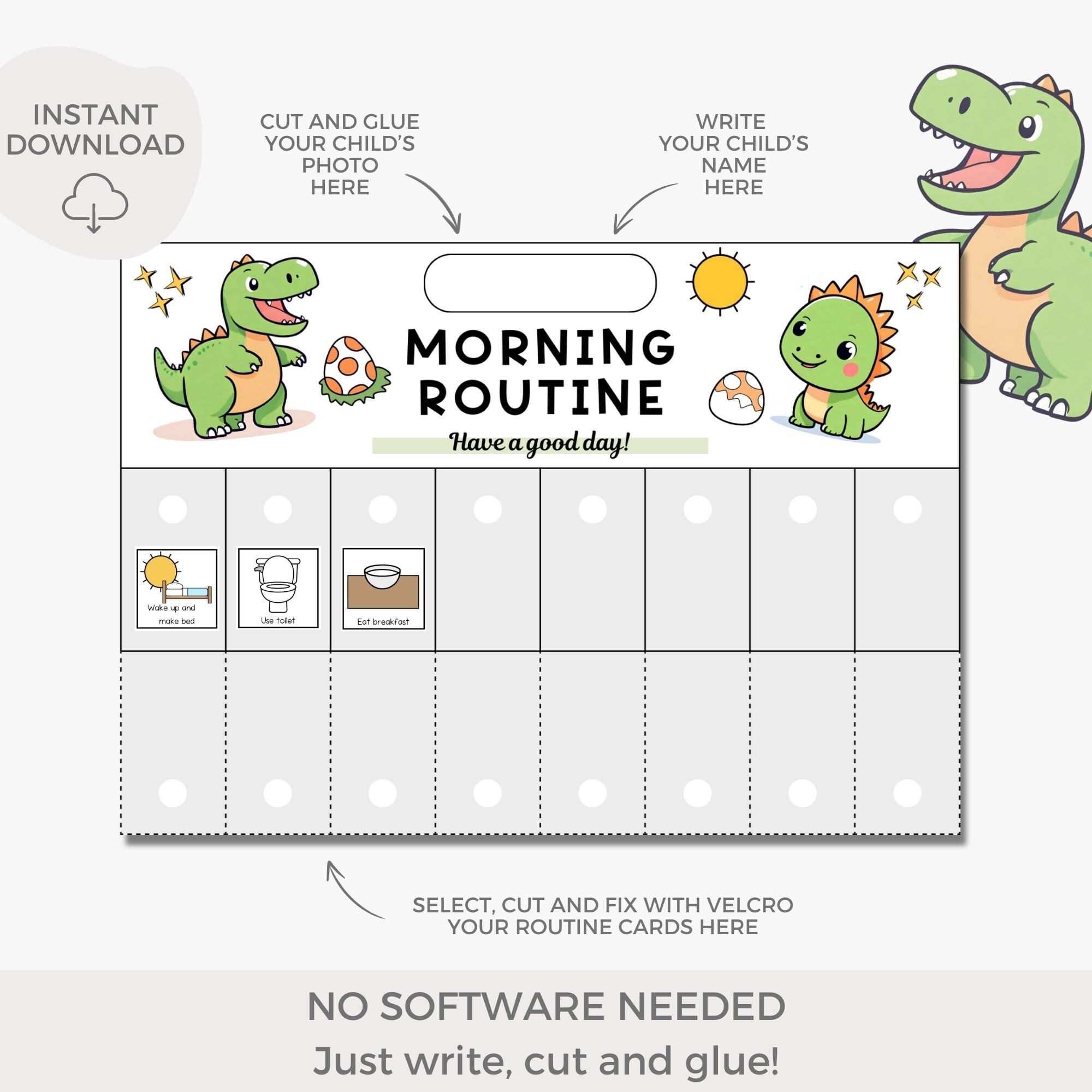 Morning and Bedtime Routine Flip Chart, Routine Chart for Toddlers ...