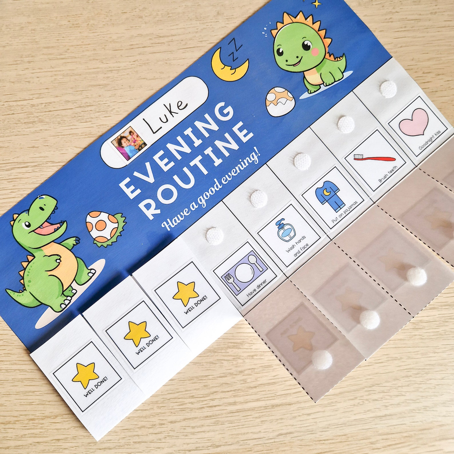 Bedtime Chart for Toddlers, Visual Schedule for Kids, Routine Flip ...