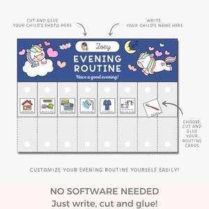 Bedtime Flip Chart, Routine Printable, Visual Schedule Kid & Toddler ...
