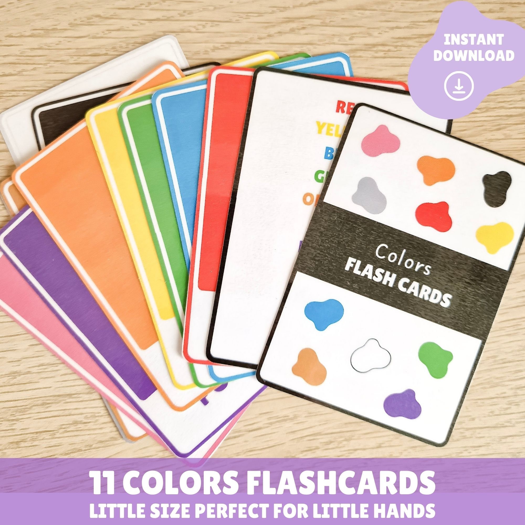 Colors Flashcards for Kids, Flashcards Printable, Color Flash Cards for ...