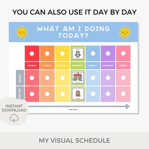 Weekly Visual Calendar, Toddler Visual Schedule, Daily Schedule, Weekly ...