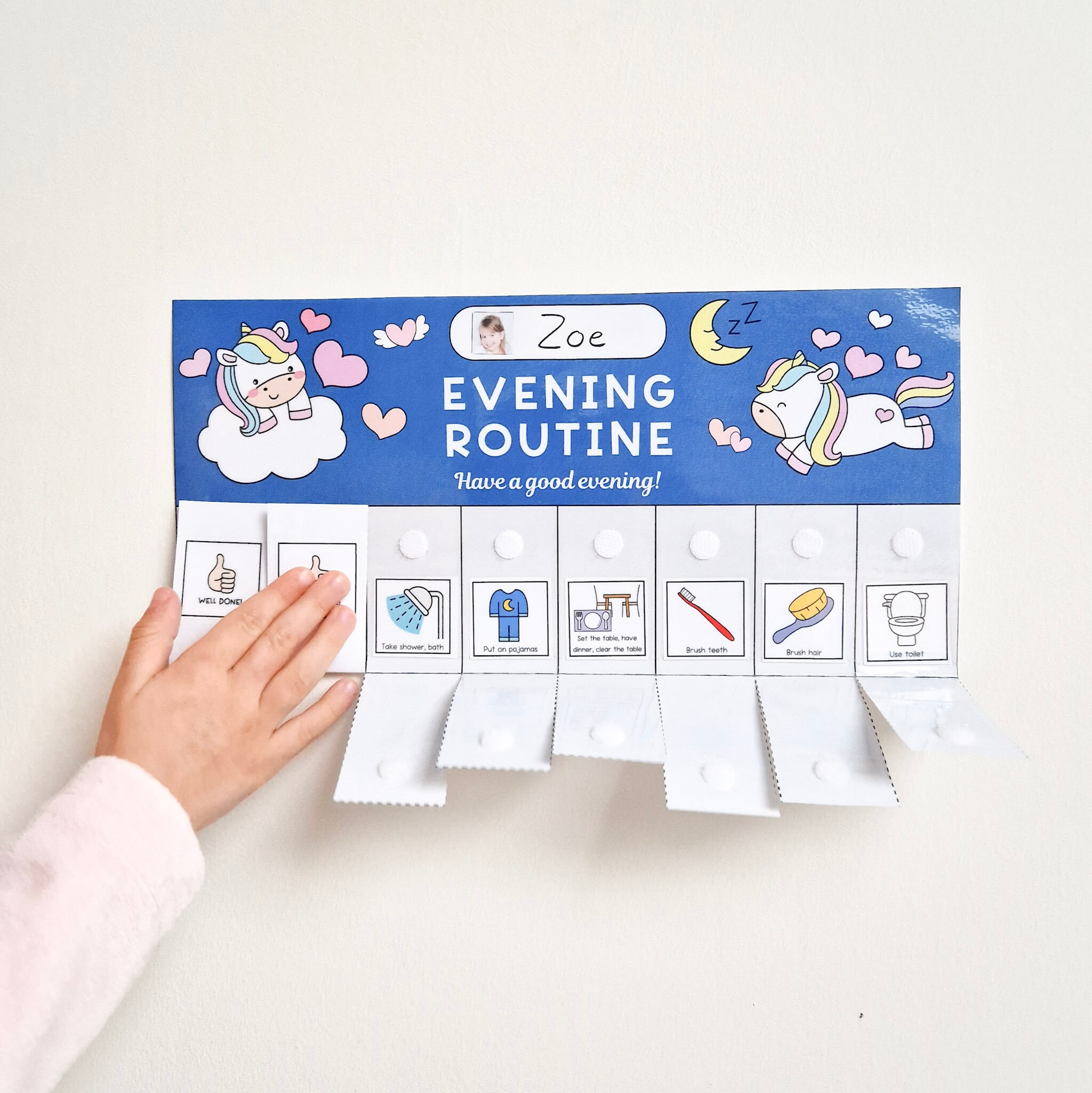 Bedtime Flip Chart, Routine Printable, Visual Schedule Kid & Toddler ...