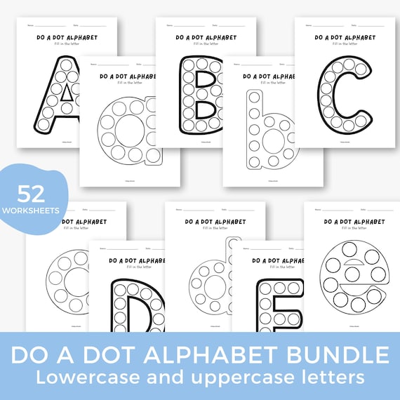 Dot The Letter Alphabet Kindergarten Worksheets For Little Dots | Free