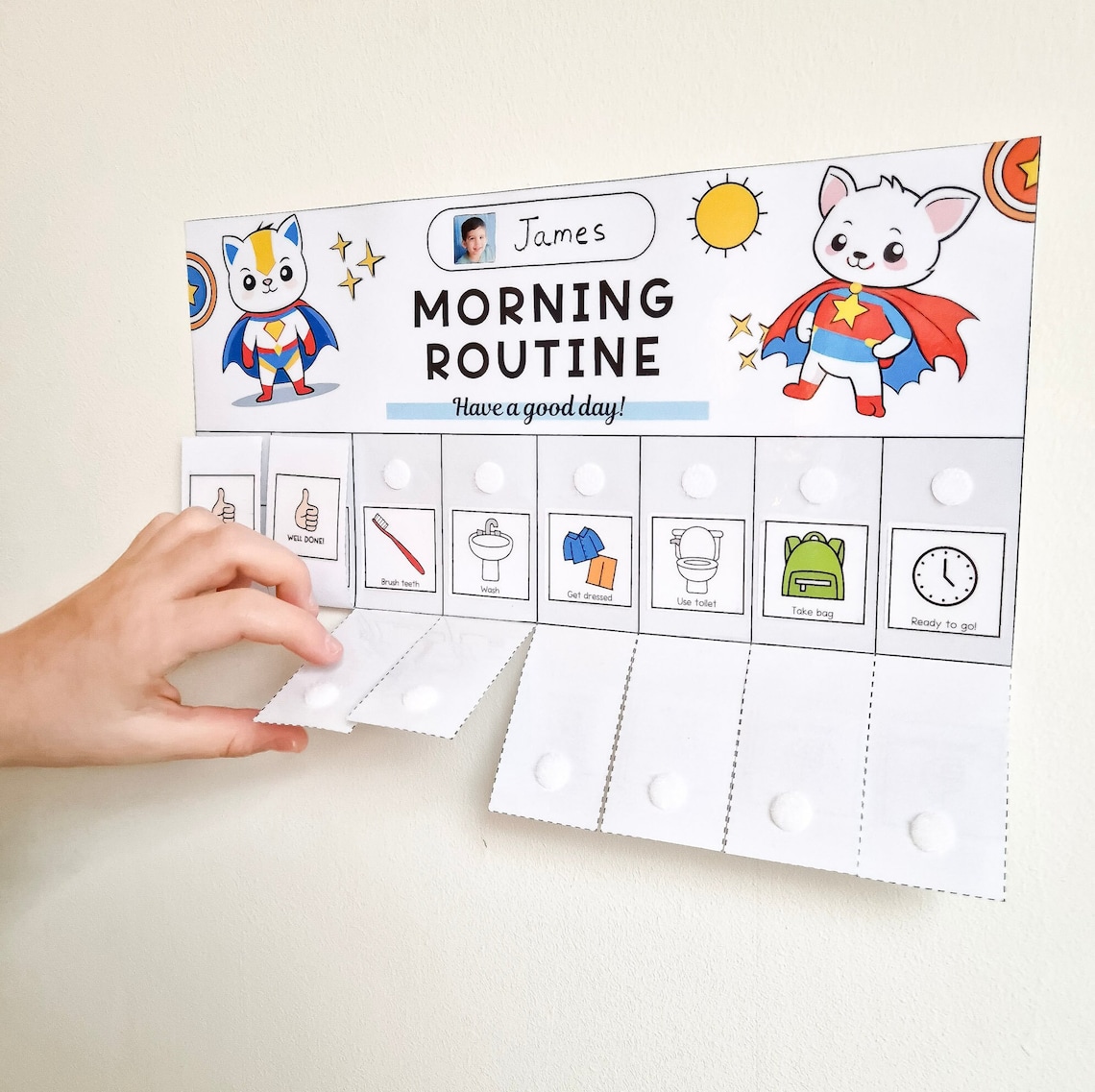 Morning Routine Printable for Kids Routine Chart for Toddler Tracker ...