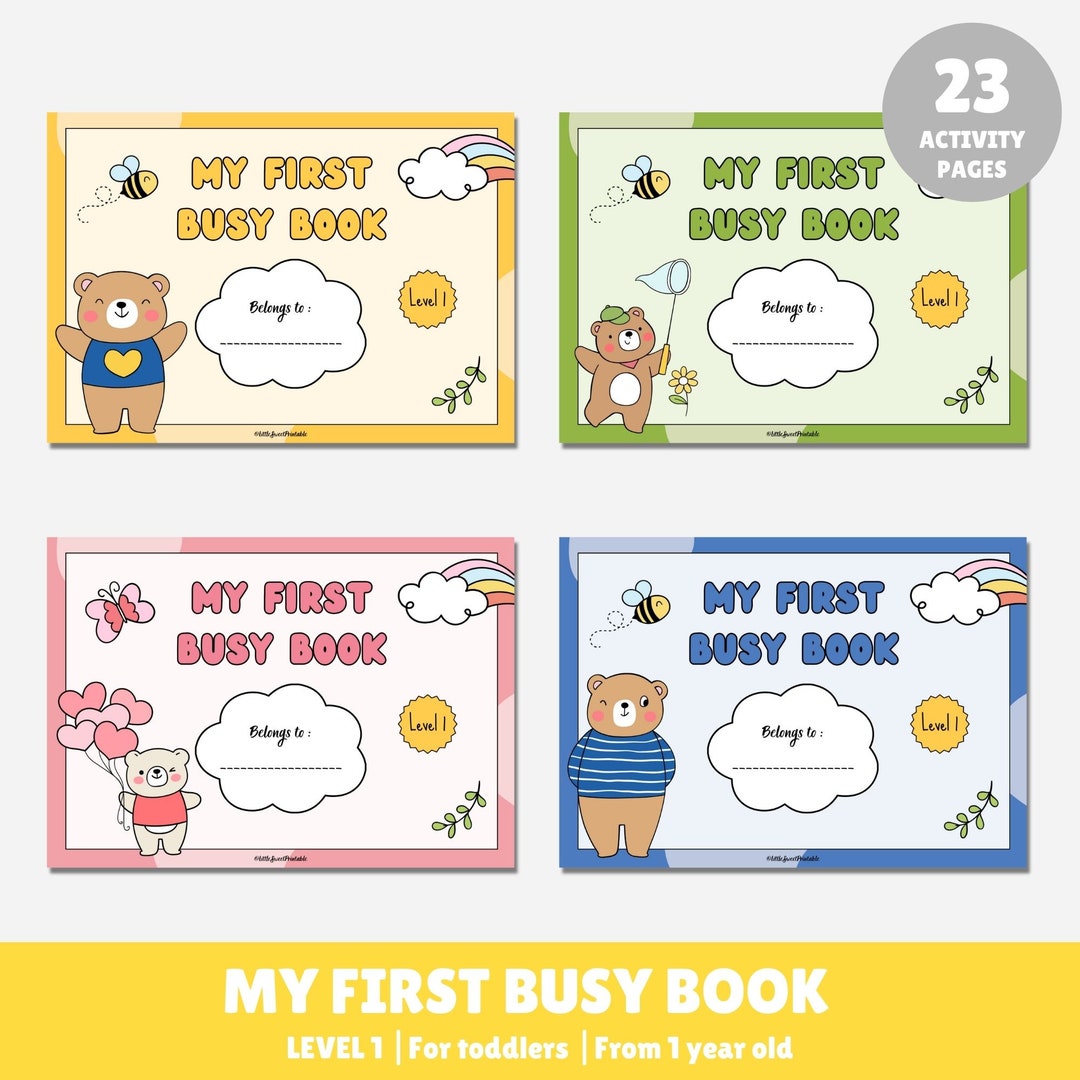 Toddler Printable Busy Book, My First Busy Book, Quiet Book Toddler ...