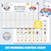 Morning Routine Printable for Kids Routine Chart for Toddler Tracker ...