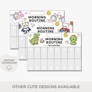 Morning Routine Printable for Kids, Routine Chart for Toddler ...