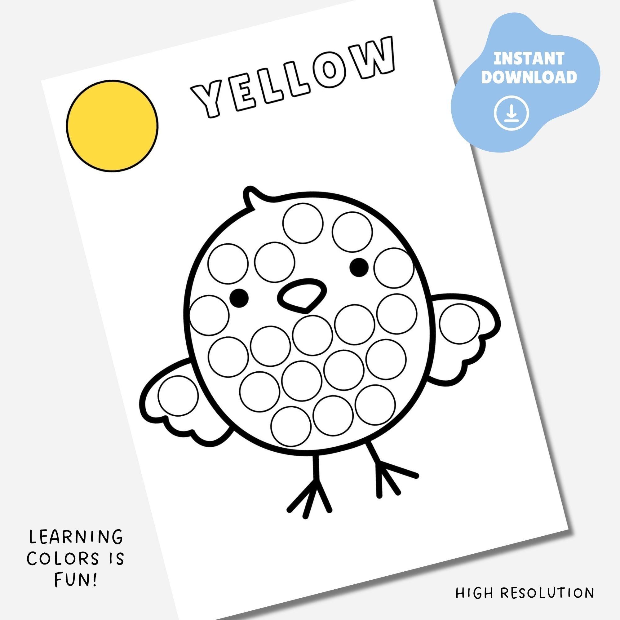 Do a Dot Printable, Animals Dot Marker Printable Pages, Easy Coloring ...