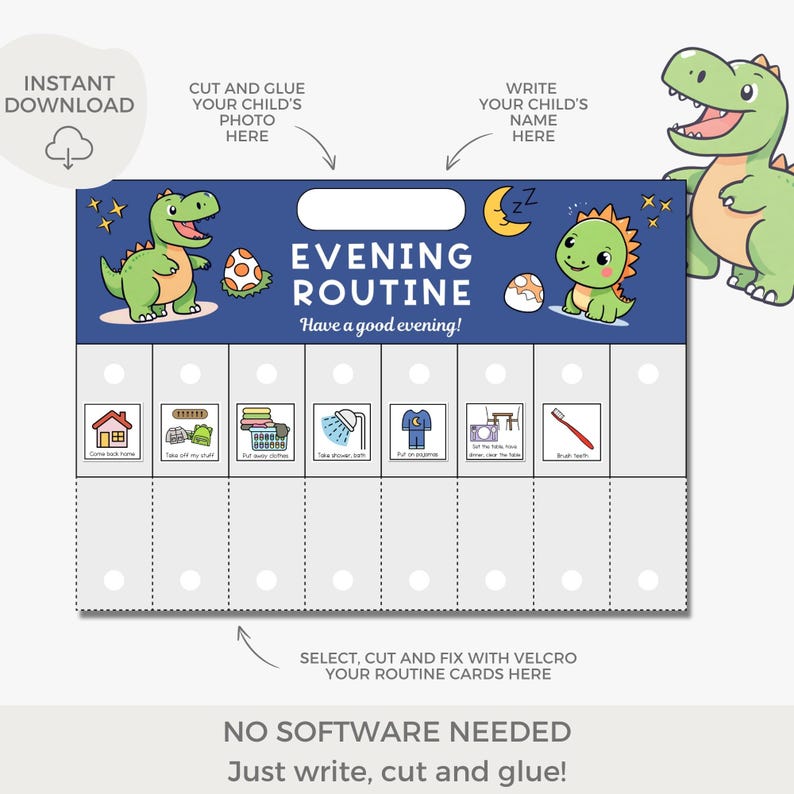 Morning and Bedtime Routine Flip Chart, Routine Chart for Toddlers ...