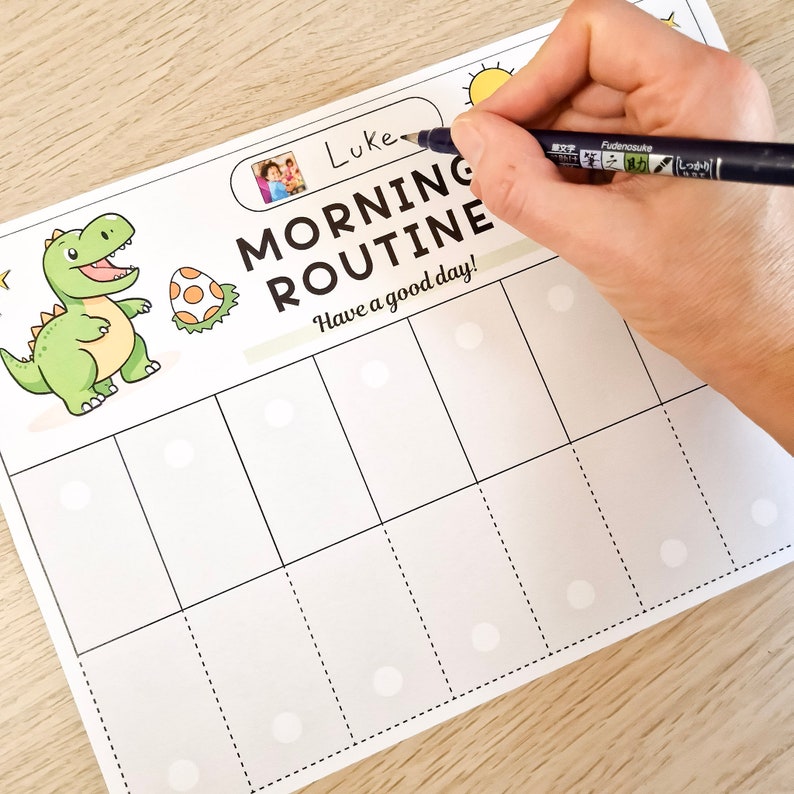 Morning Routine Printable for Kids, Routine Chart for Toddler ...