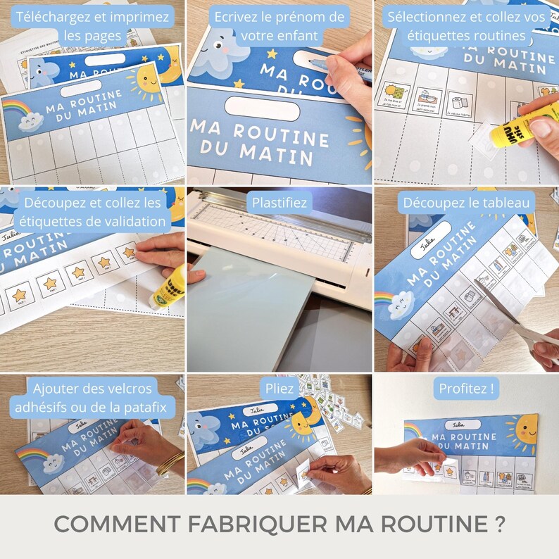 Morning and Bedtime Routine Flip Chart, Routine Chart for Kids, Daily ...
