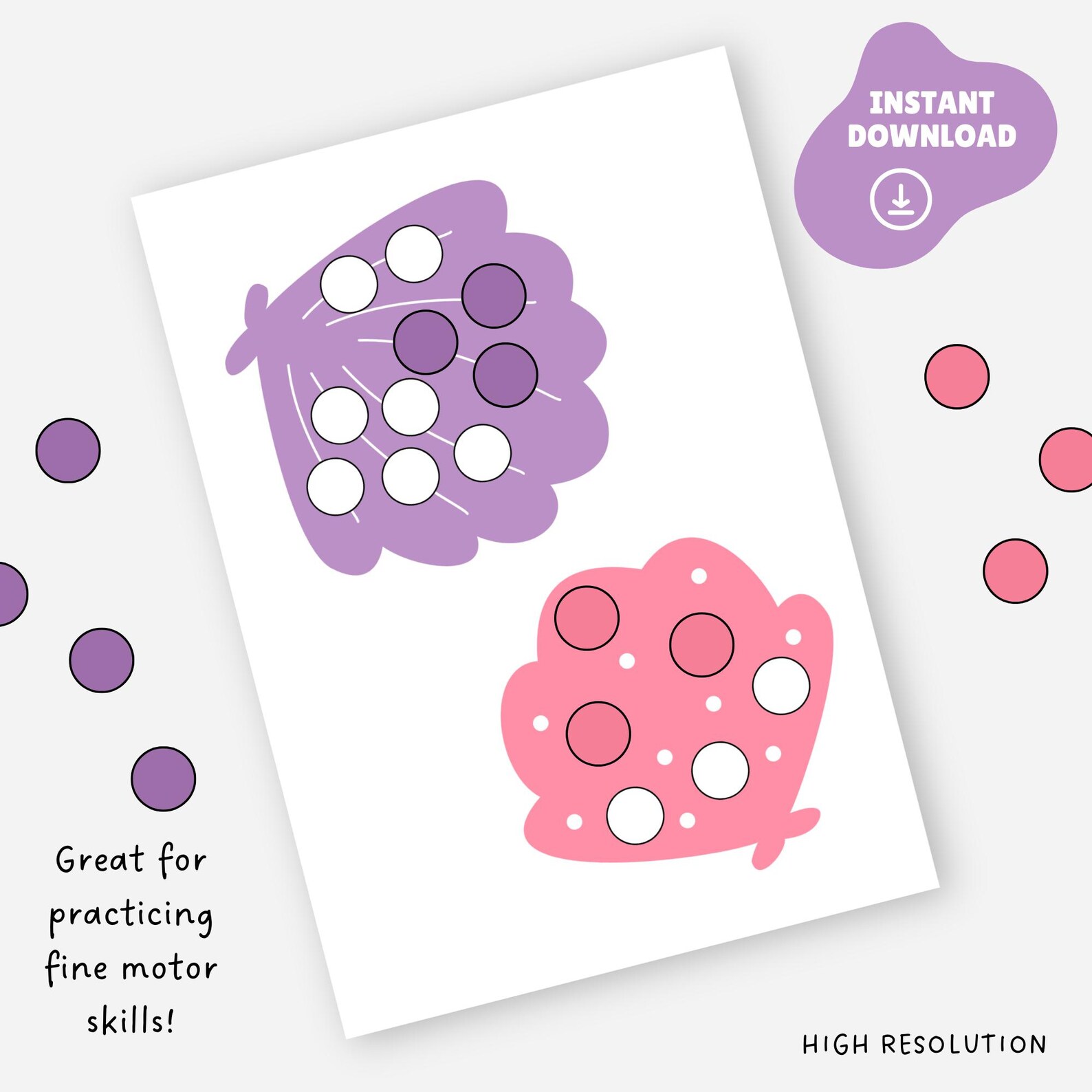 Do a Dot Printable, Mermaid Dot Marker Pages, Easy Kids Coloring Pages ...