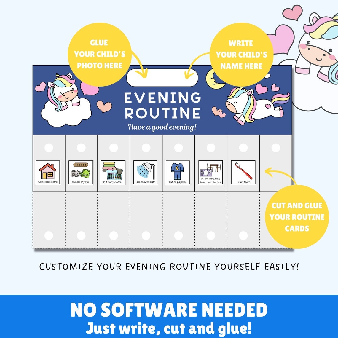 Morning and Bedtime Routine Flip Chart, Routine Chart for Toddlers ...