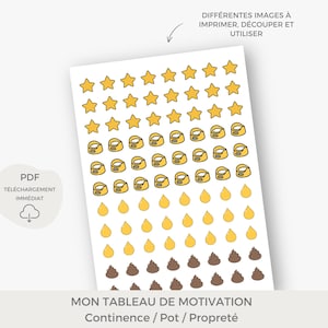 Potty Training Chart Printable, Toddler Potty Sticker Chart, Potty ...