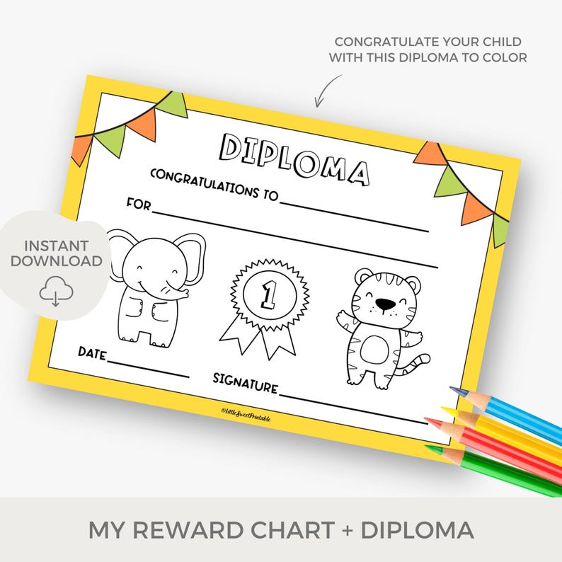 Reward Chart for Kids, Reward Sticker Chart, Bedtime Reward Chart ...