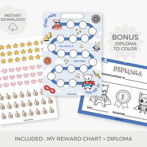 Morning and Bedtime Routine Chart, Kids Routine Chart, Reward Chart ...