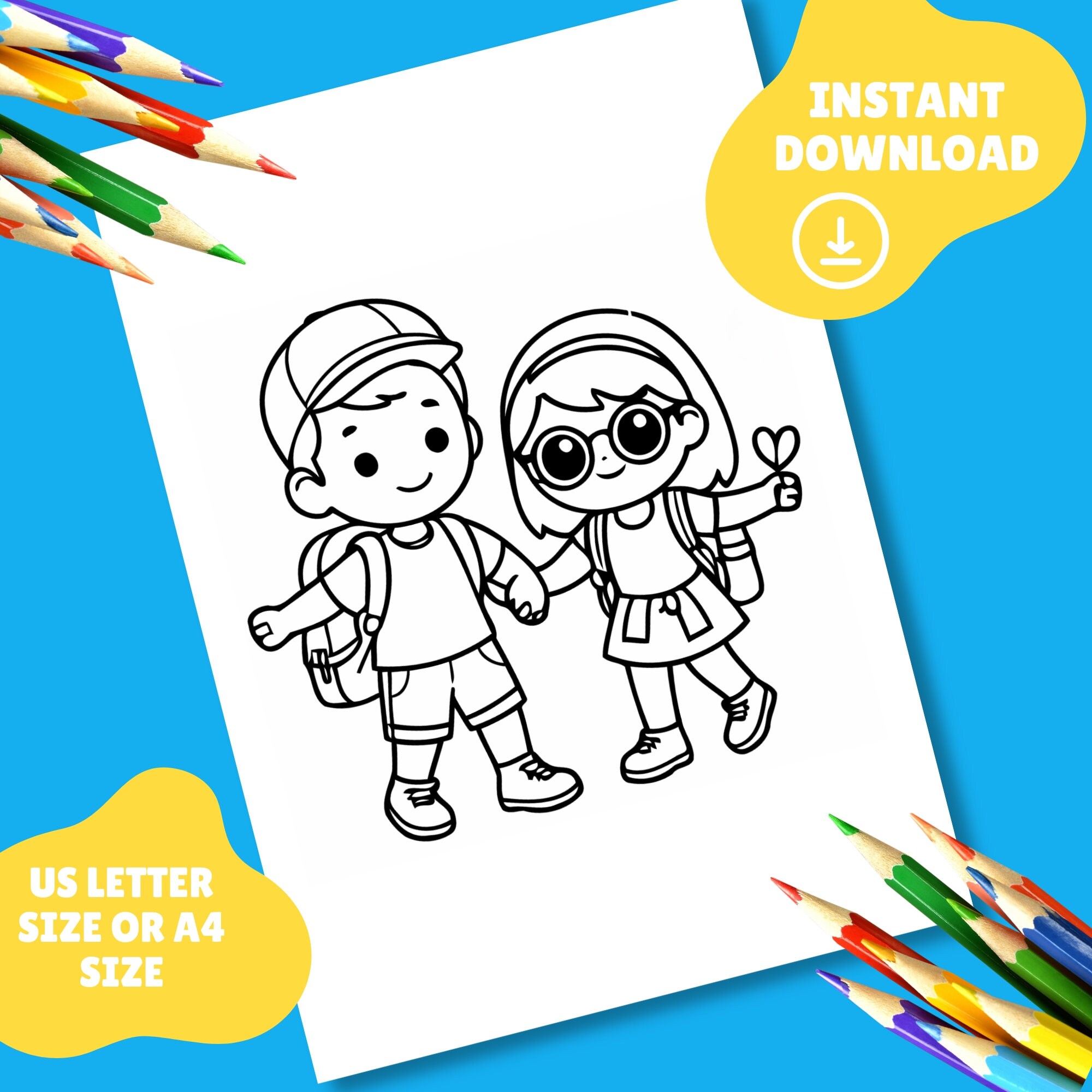 Summer Coloring Pages for Kids, Printable Coloring Book, Coloring ...