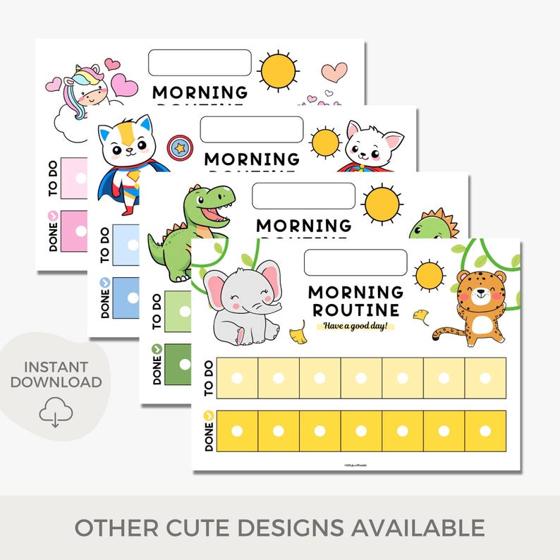 Morning Routine Chart, Kid Morning Routine, Toddler Routine Chart ...