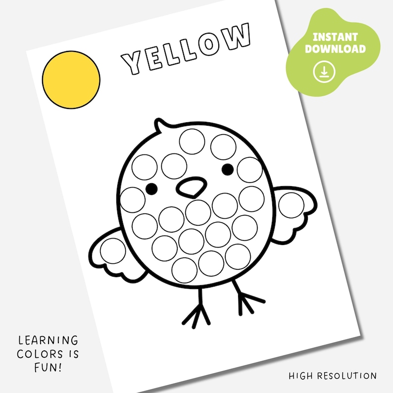 Do a Dot Printable, Animals Dot Marker Printable Pages, Easy Coloring ...