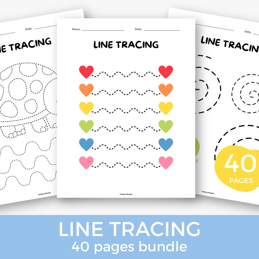 Line Tracing Worksheets, Preschool Training Practice, Line Tracing ...