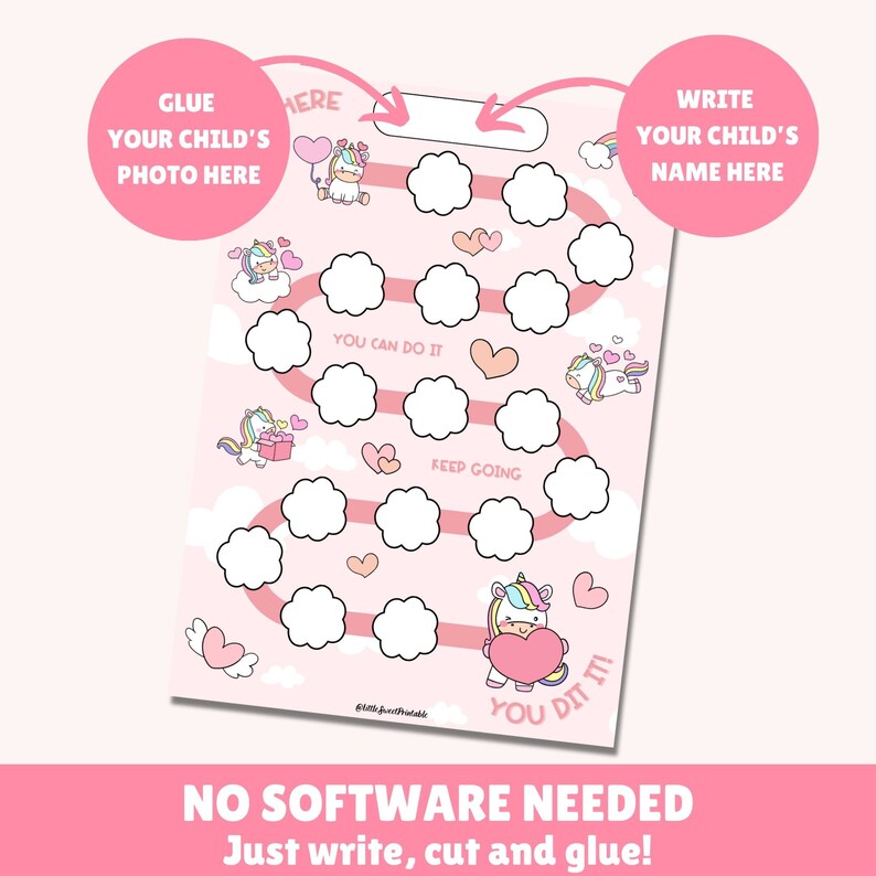 Behavior Chart Printable, Sticker Chart Printable, Reward Chart for ...