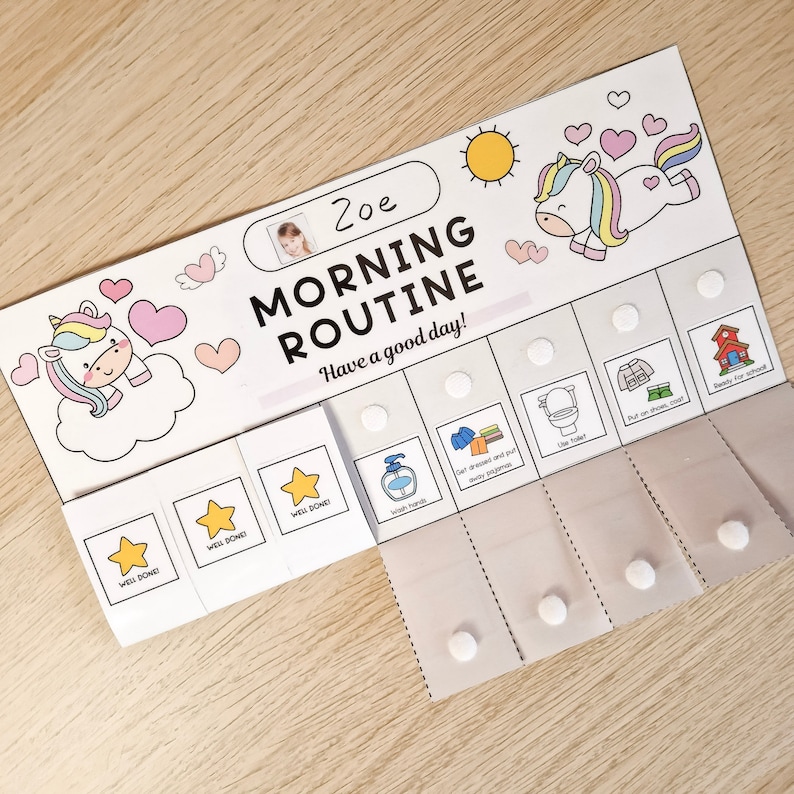 Morning Routine Printable for Kids, Routine Chart for Toddler ...